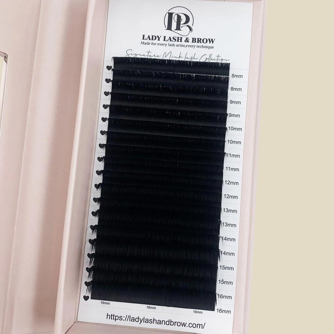Mix Size Volume Curl CC - D ( Black Matt Lashes ) – Lady Lash And Brow ...
