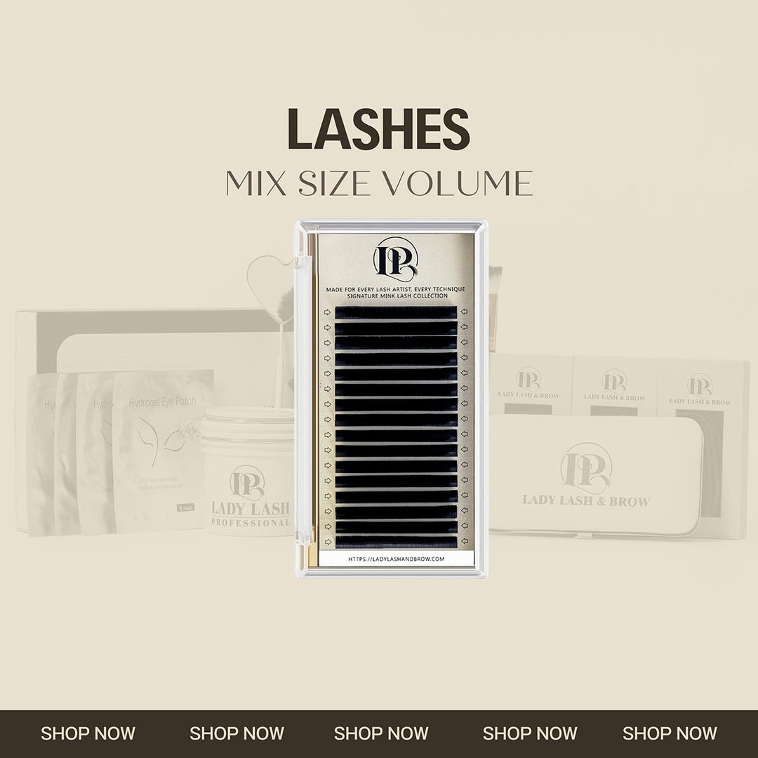 Mix Size Volume Curl C-D ( Regular Black Lashes ) – Lady Lash And Brow ...