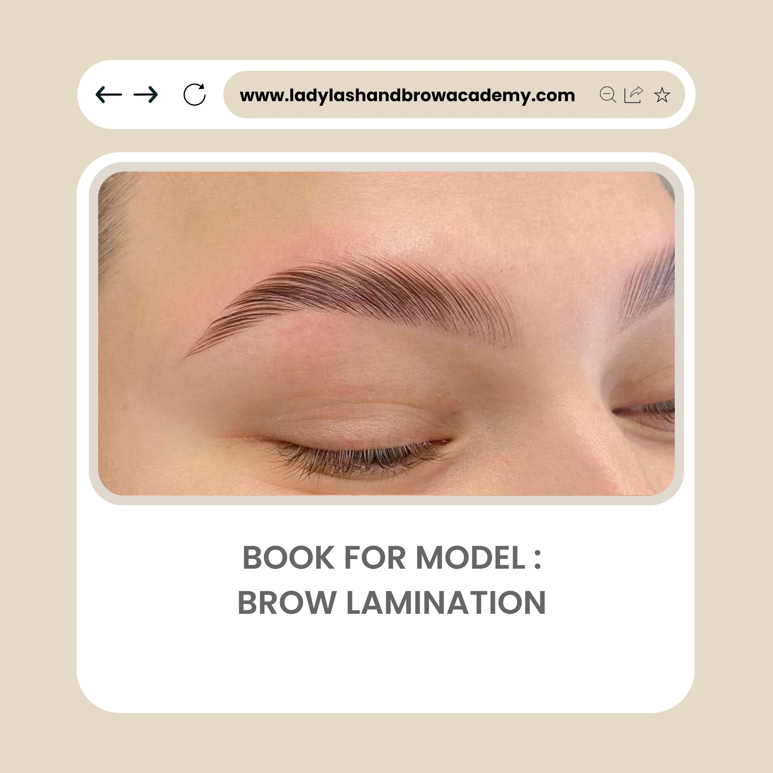 Model For Brow Lamination – Lady Lash And Brow Academy